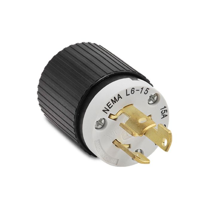 Locking plug, 15A, 250 VAC, 2-pole, 3-wire, NEMA configuration L6-15 ...