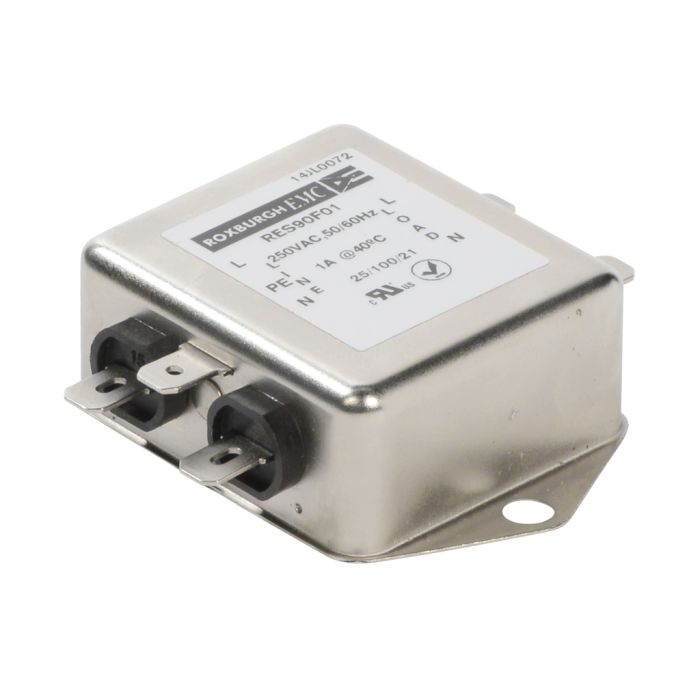 Roxburgh EMI input filter, 120/240 VAC, 1-phase, 1A, panel mount, EMI ...