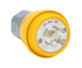 Bryant watertight locking electrical plug, 30A, 480 VAC, 3-pole, 4-wire ...