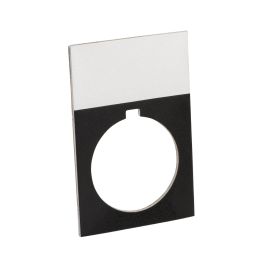 Blank legend plate, aluminum, black field, silver background. For use ...